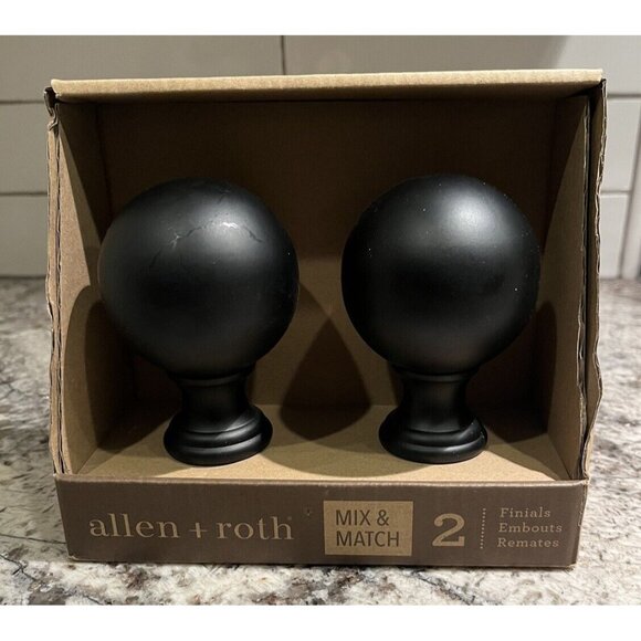 Allen & Roth | Accents | Allen Roth In Box Pair Of Finials Matte Black ...